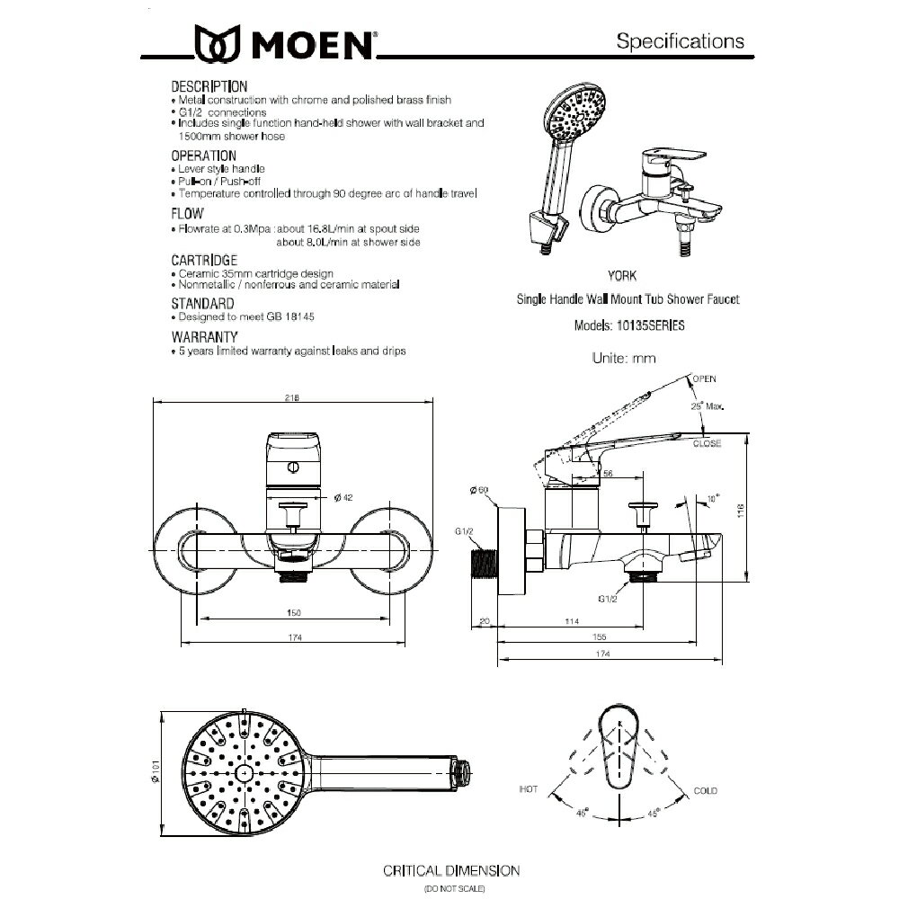 【MOEN摩恩衛浴】單把手沐浴龍頭 | 洗樂適衛浴直營店 | 樂天市場Rakuten