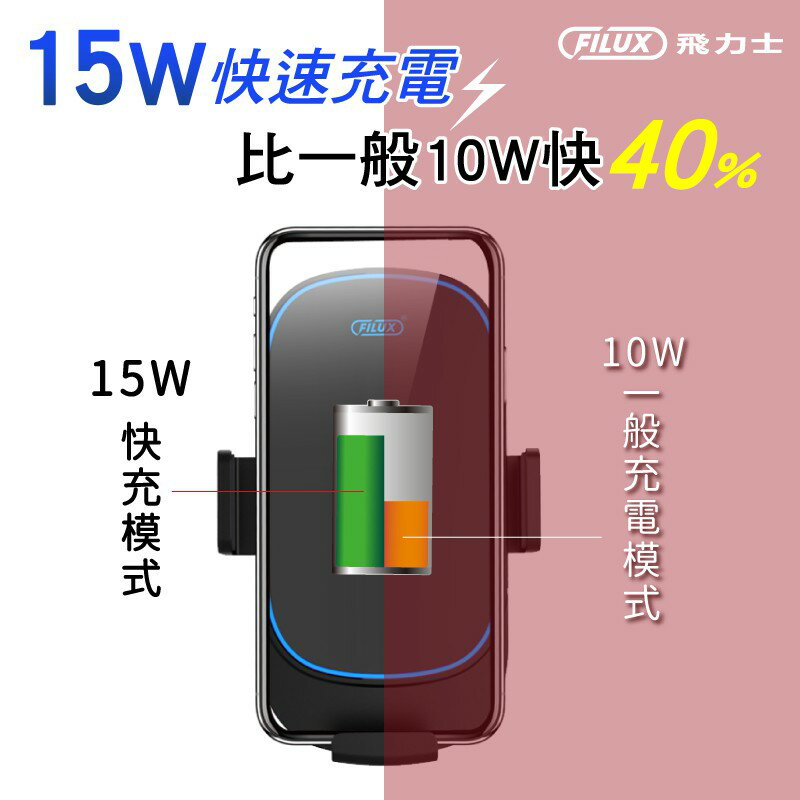 FILUX 飛力士 15W車用 Qi無線充電 電動支架 F-RF201(台灣NCC/BSMI認證)[原廠] | FILUX 飛力士 | 樂天 ...