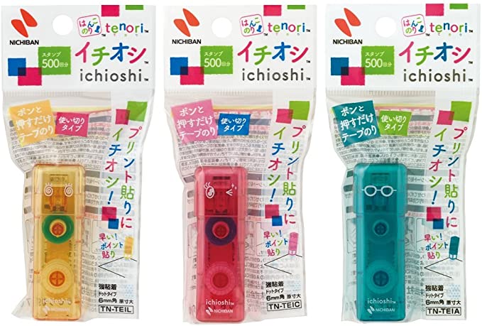 日本文具Nichiban雙面膠印章式連續按壓雙面膠 tenori ichioshi 日本製 【秀太郎屋】 | 秀太郎屋直營店 | 樂天市場Rakuten