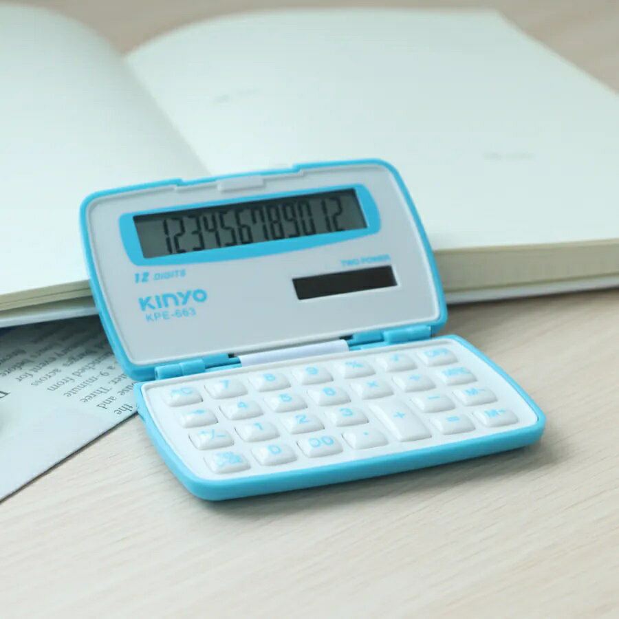 KINYO 耐嘉 KPE-663 折疊式計算機 (國家考試專用) (12位元) | 聯盟文具直營店 | 樂天市場Rakuten