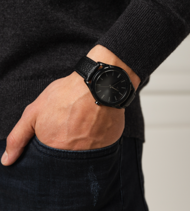 ARMANI EXCHANGE 男錶 手錶 43mm 黑色真皮皮帶 男錶 手錶 腕錶 AX2805(現貨) 指定Outlet商品5折起☆現貨 ...