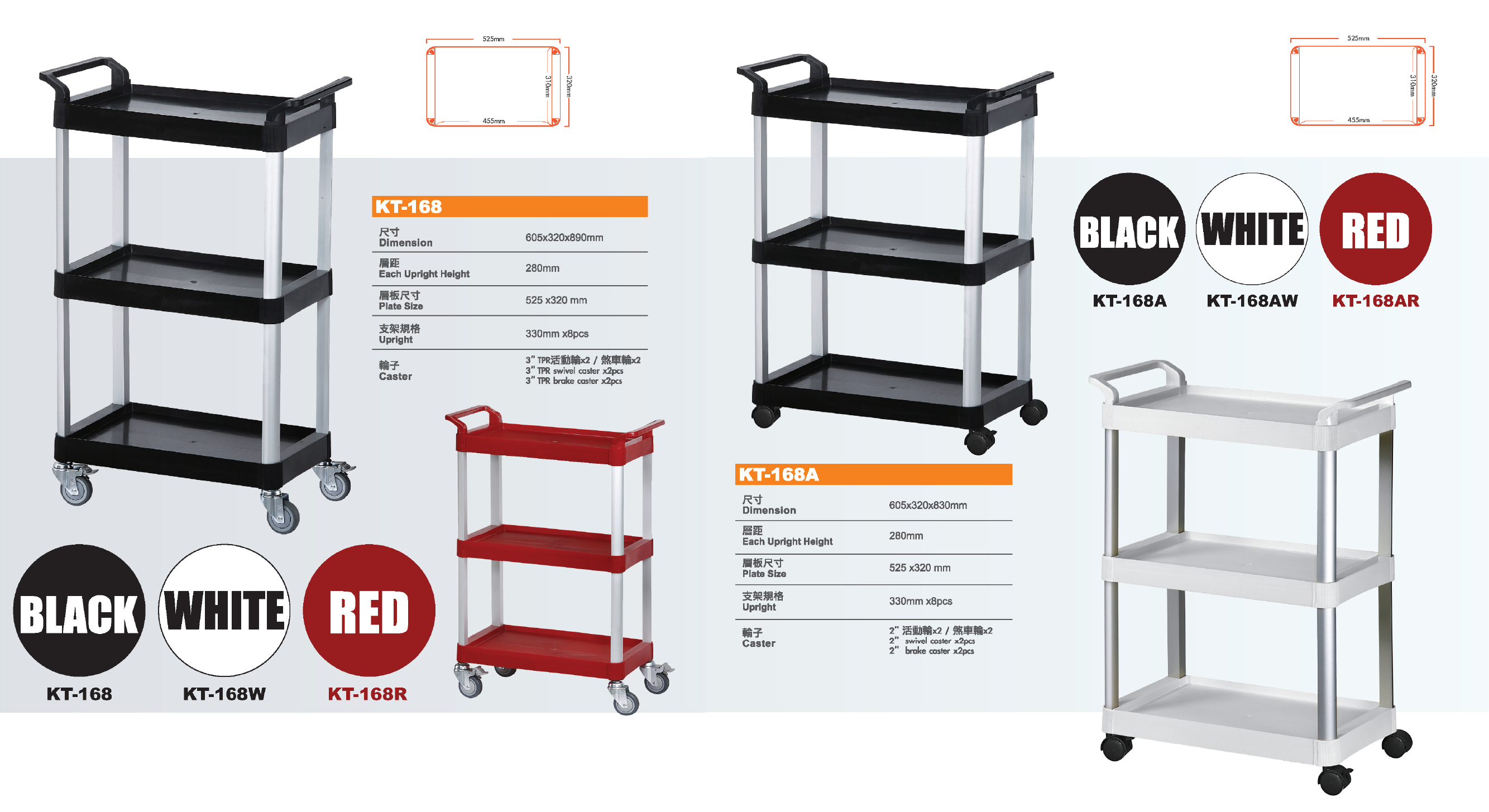 推車 ~ 康德倫 KT-808FA KT-818F 多功能工具車 KTL 多功能手推推車 工具車 餐車 收納車 | OL辦公生活用品直營店 | 樂天市場Rakuten