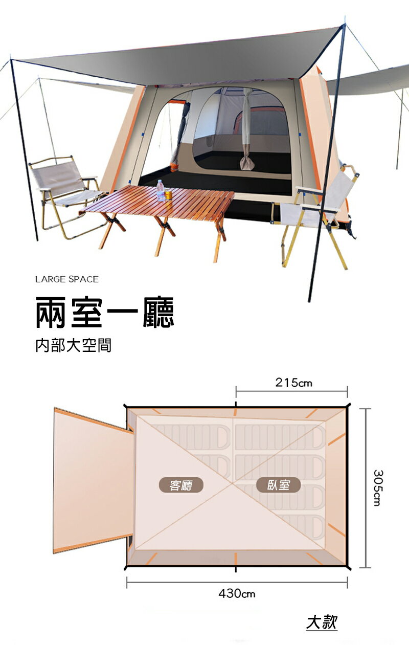 免運!!強尼拍賣~MOQI 兩房一廳帳篷 露營 帳篷 雙層帳篷 | 強尼拍賣直營店 | 樂天市場Rakuten