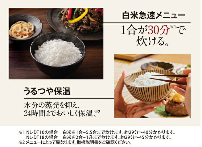 【日本直送！快速發貨！】Zojirushi 象印 NL-DT10 18-BA 5.5合 1L 電子鍋 2023款 | 格致良品 | 樂天市場Rakuten