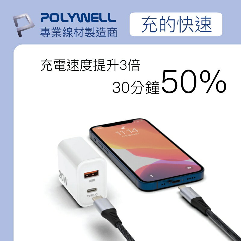 【台灣現貨】 充電器 快充頭 POLYWELL PD雙孔 20W TypeA+C 豆腐頭 USB 適用iPhone 快充 | 嘟嘟好物生活館 | 樂天市場Rakuten
