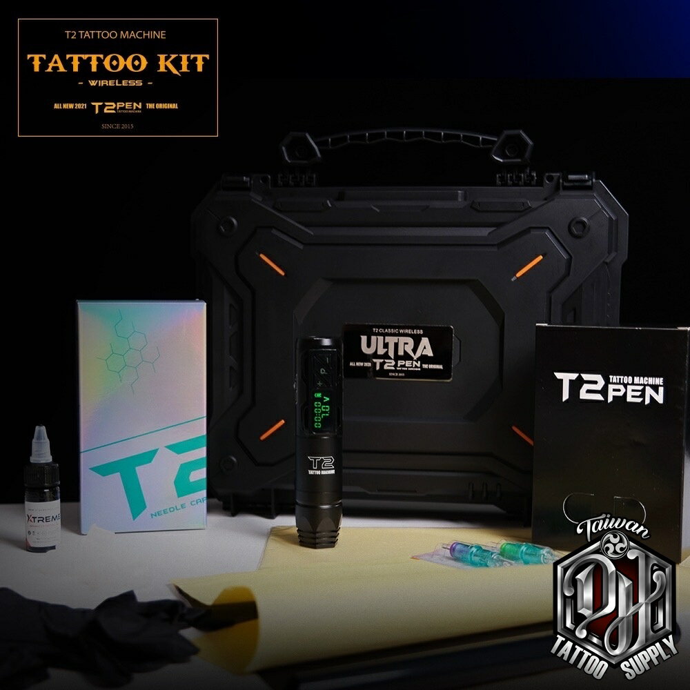 DH TATTOO SUPPLY:HOT最新的「T2-TATTOO-KIT」新手套裝 -無線筆形機新手套裝組*初階套裝 | DH專業紋身器材 ...