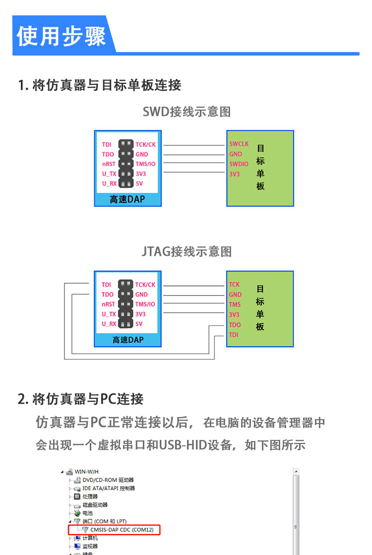 DAPLink仿真器調試器下載器燒錄器1.8V/3.3V IO電壓JTAG/SWD/串口 | 協貿國際日用品生活12館 | 樂天市場Rakuten