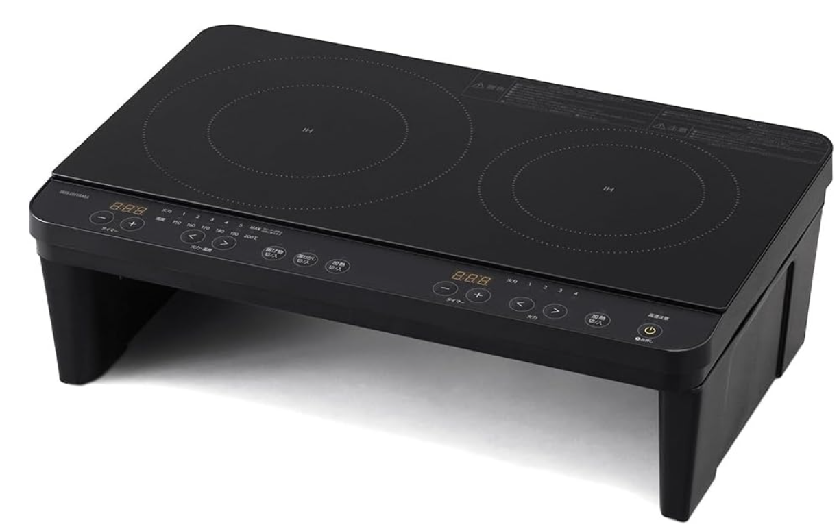 最新款 IRIS OHYAMA 雙口IH電磁爐 IHK-WT41S 附腳架款 1400W 6段火力 控溫 保溫 免施工 日本代購 | Metis直營店 | 樂天市場Rakuten