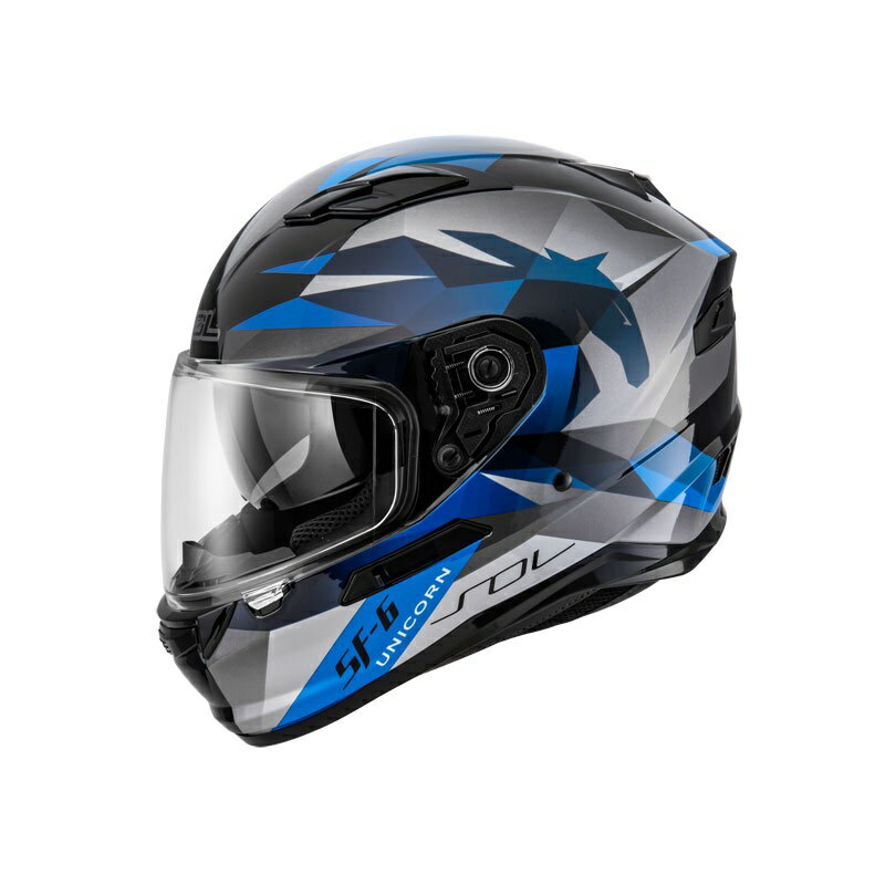 【SOL Helmets】SF-6全罩式安全帽 (獨角獸_黑/藍) ｜ SOL安全帽官方商城 | SOL Helmets | 樂天市場Rakuten