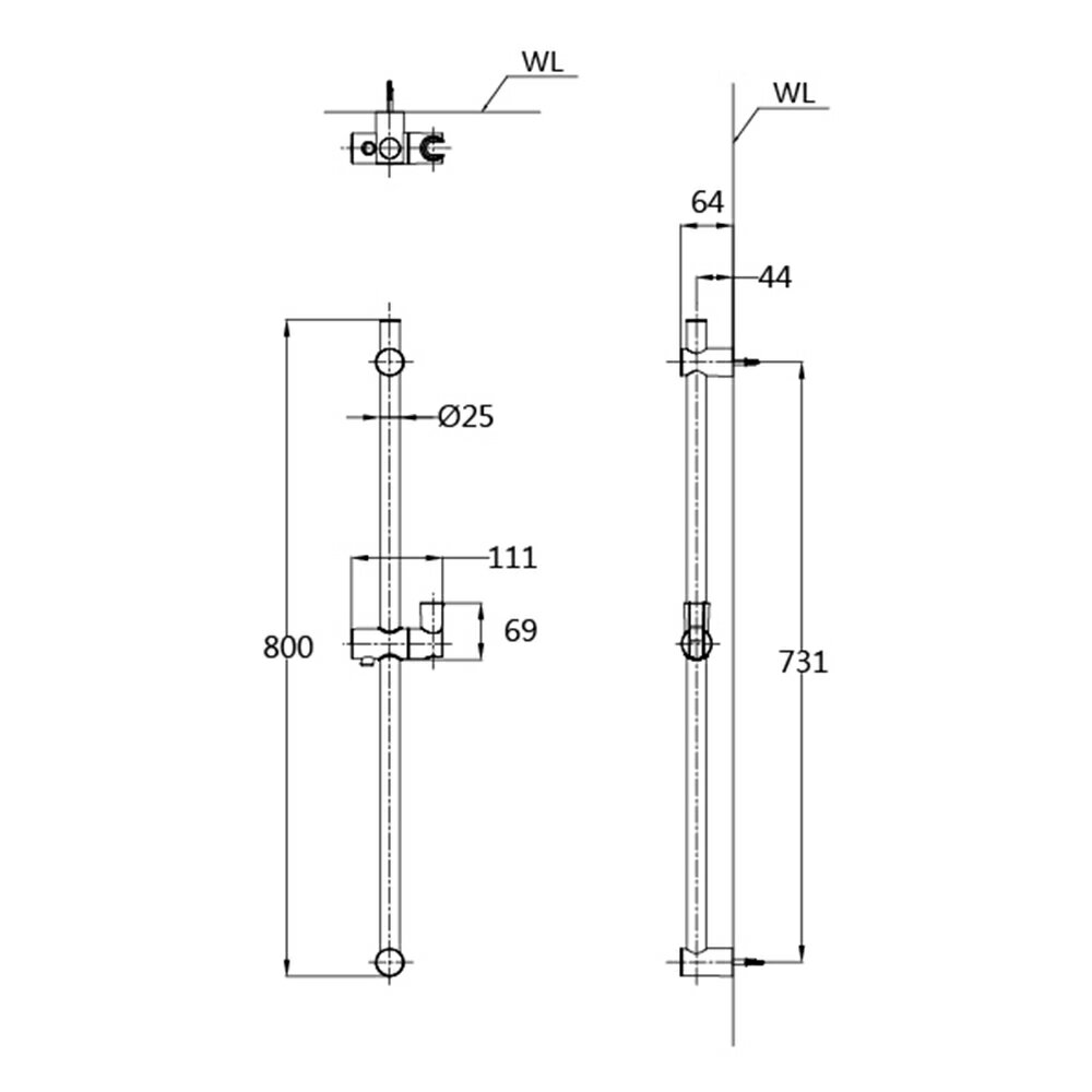 CAESAR 凱撒衛浴 WG103 滑桿 浴室滑桿 淋浴滑桿 304不鏽鋼主體 | INFMARC | 樂天市場Rakuten