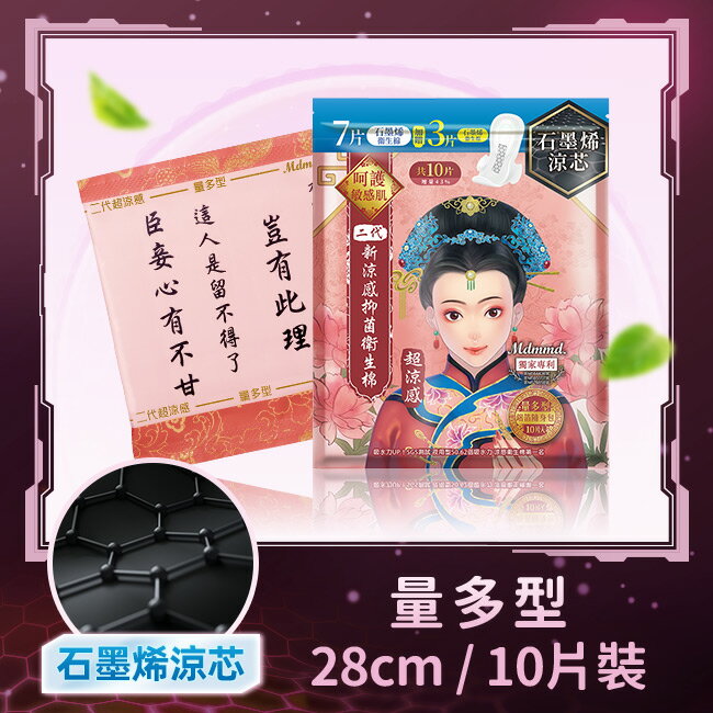 Mdmmd.抑菌衛生棉超涼感石墨烯量多型28cm 10片增量版 | 屈臣氏Watsons直營店 | 樂天市場Rakuten
