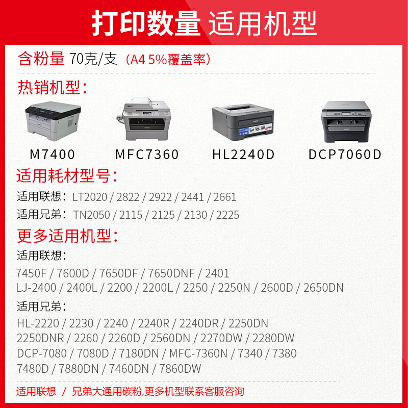 天威適用聯想LT2451碳粉LJ2405D LJ2455D LJ2605D Lenovo LJ2655DN M7605D 復印機粉墨碳粉7400PRO打印機墨粉 | 協貿國際日用品生活8館 ...