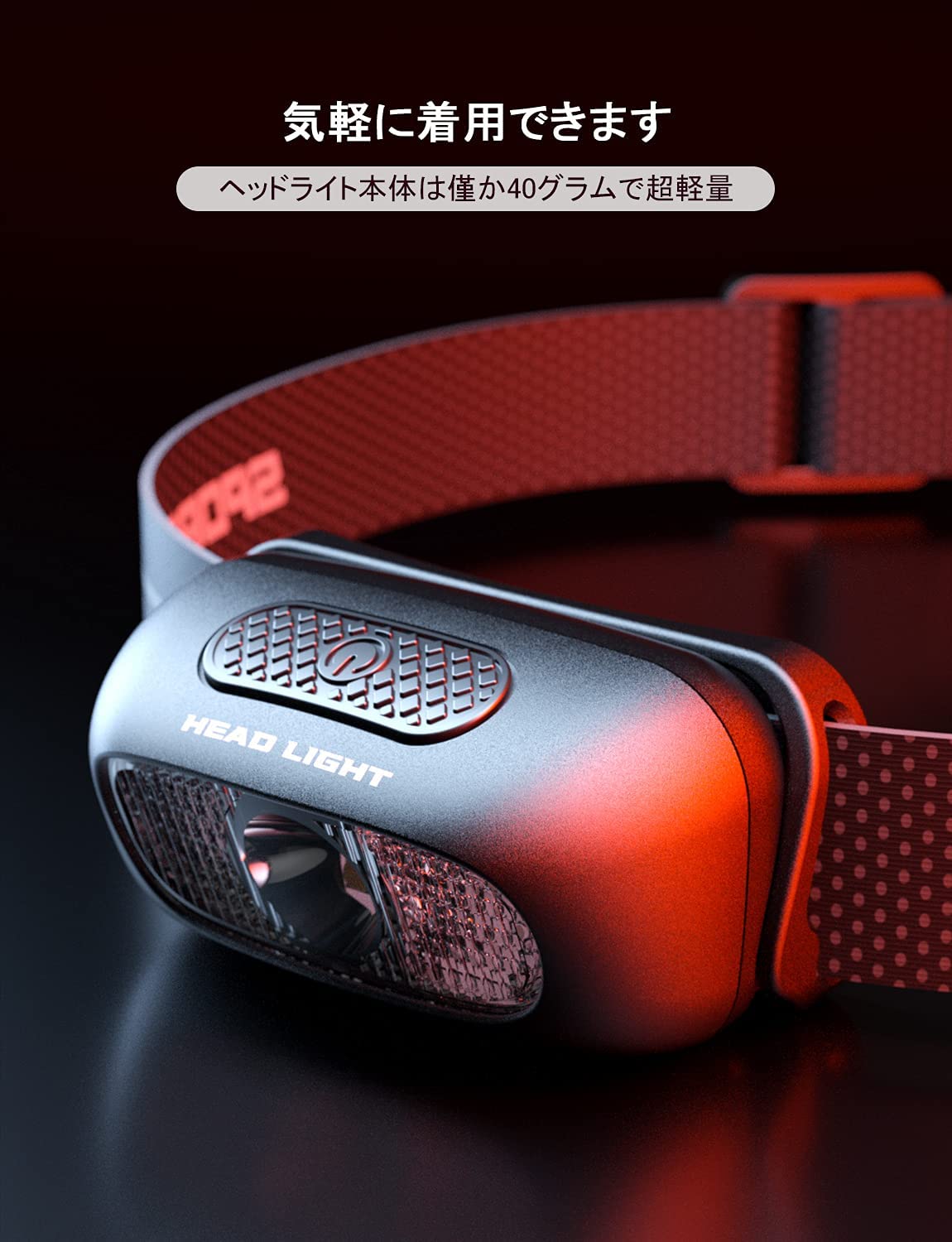 【日本代購】KEWISI 大燈USB充電式高亮度LED 前燈5種亮燈模式紅&白燈SOS閃爍頭燈防水防塵60°角度可調適合夜釣登山露營散步工作 ...