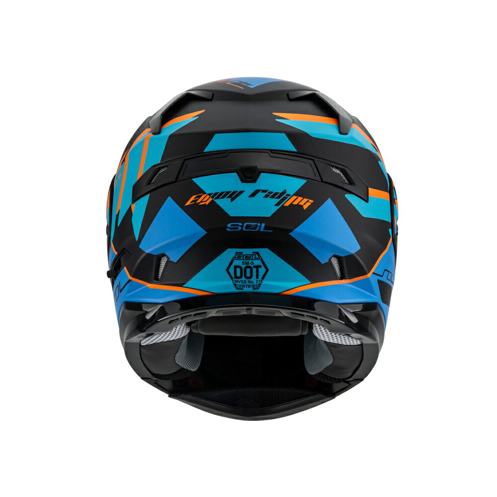 【SOL Helmets】SM-5可掀式安全帽 (裂變_消光黑/藍橘) ｜ SOL安全帽官方商城 | SOL Helmets | 樂天市場Rakuten