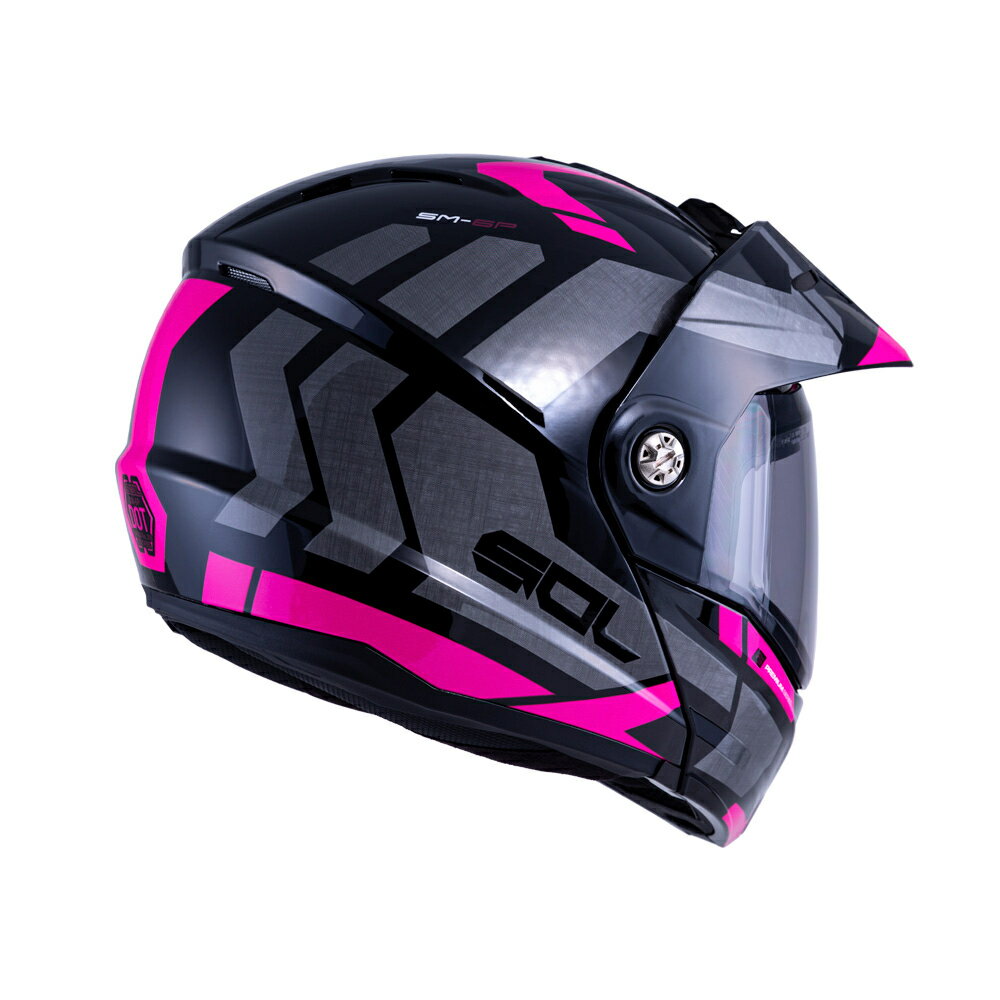 【SOL Helmets】SM-6P複合可掀式安全帽 (前衛者_黑/粉) ｜ SOL安全帽官方商城 | SOL Helmets | 樂天市場Rakuten