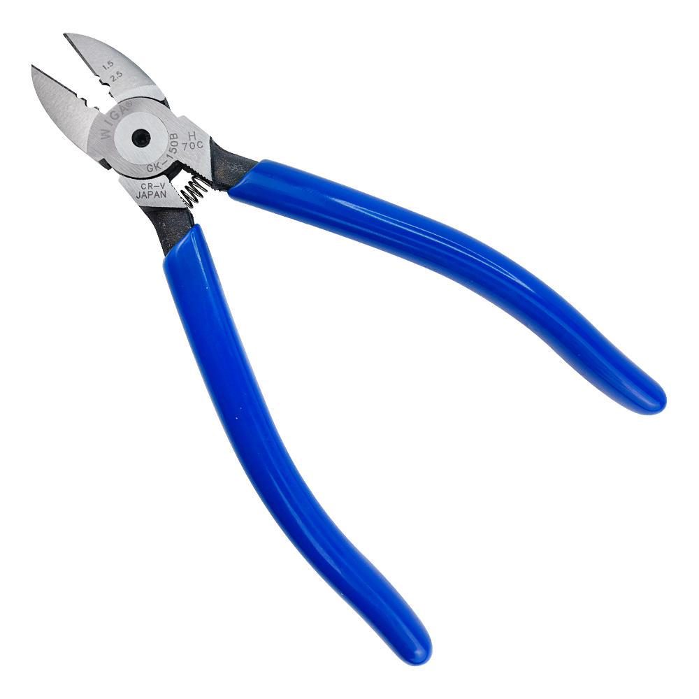 WIGA 威力鋼 GK-150B 6吋 電工斜口鉗[附剝線孔,弧面小偏刃刀口] | 威力鋼工具旗艦店直營店 | 樂天市場Rakuten