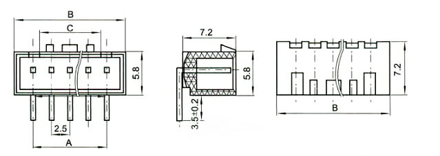 XHB2.54 2/3/4/5/6/7/8/9/10P 帶扣彎針 2.54mm間距 接插件 插座 | 協貿國際日用品生活11館 | 樂天市場Rakuten