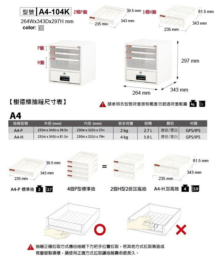 樹德 SHUTER 桌上型文件資料櫃 A4-104K | 聯盟文具直營店 | 樂天市場Rakuten